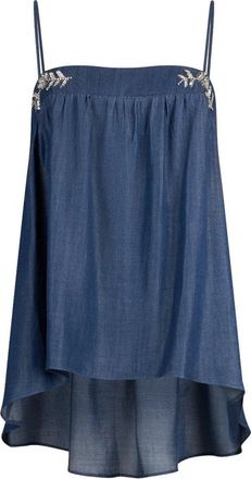 Liu Jo Femme, Tops, Bleu, Taille: 36 FR Mini abito in denim castoni
