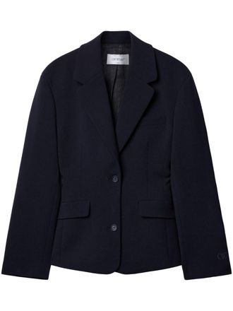 Off-white blazer &agrave; design structur&eacute; - Bleu