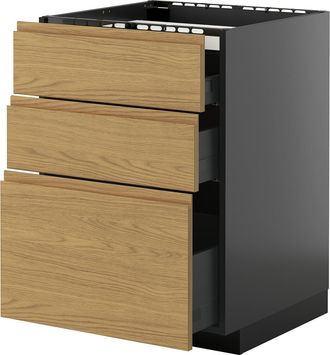 IKEA METOD / KNIVSHULT Unterschr.f Kochf/3 Fronten/3Sch