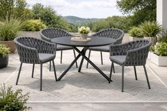 Destiny Sitzgruppe Molino mit rundem Esstisch Barletta &Oslash;110 (4 Personen)