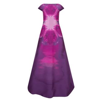 Alberta Ferretti Langes Kleid mit weitem Rock - - Dresses - Damen - Lila - S