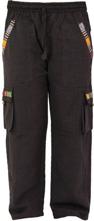 Guru Shop Yogahose, Goa Hose im Ethnostyle - Schokobraun, Herren, Baumwolle, Size:XL
