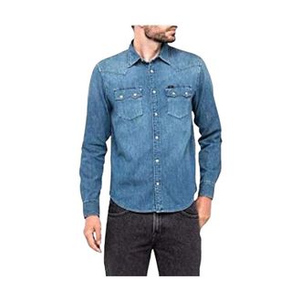Lee Original Western Shirt - - Shirts - Herren - Blau - L