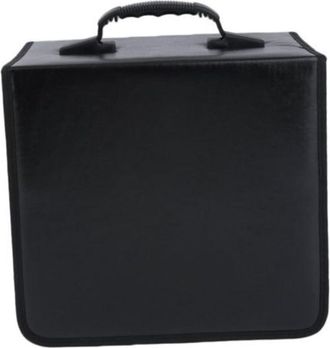 SOLUSTRE Cd-aufbewahrungshalter Mit Fächern Tragbare DVD-Tasche Organizer Für Medien Schwarze Aufbewahrungsbox Mit Reißverschluss Cd-hüllen Mit Separates Inner