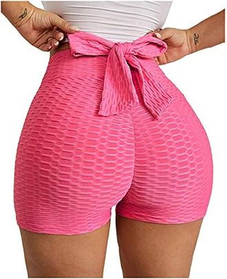 Generic Legging pour femme en polyester avec noeud papillon, rose vif, M