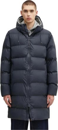 Rains Long Puffer Jacket - Homme - Manteaux - Bleu - Taille: XS