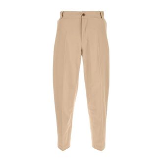 Maison Kitsun&eacute; Baige Baumwollhose - - Trousers - Herren - Beige - S