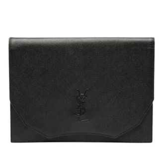 Saint Laurent Pre-owned Vintage Leder Clutch - - Pre-owned - Damen - Schwarzk - ONE SIZE