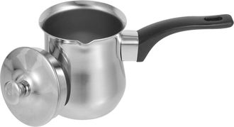 BESTOYARD Edelstahltopf Mit Deckel Zum Aufsch&auml;umen Von Milch Und Schmelzen Von Butter Kleiner Topf F&uuml;r Herd F&uuml;r Camping Und Zuhause