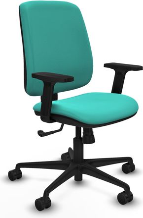 Piqueras y Crespo Hochstuhl f&uuml;r Alares Schreibtisch mit 2D-Armlehnen, ausgestattet mit 4 Positionen und Schaumstoff, 65 mm Nylon, T&uuml;rkis