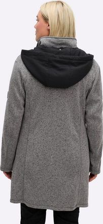 Sheego Allwetterjacke Strick-Fleecejacke Langarm