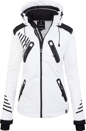 Rock Creek Damen Softshell Jacke Outdoorjacke Windbreaker &Uuml;bergangs Jacke [D-390 White 4XL]