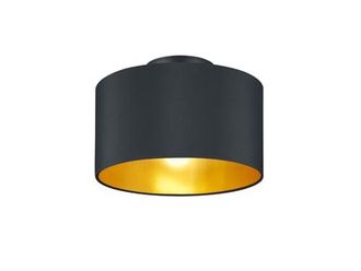 Trio Trio Leuchten 608200279 Plafonnier, Métal, Schwarz Matt/Goldfarbig