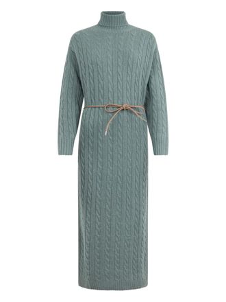 PESERICO robe mi-longue &agrave; col roul&eacute; - Vert