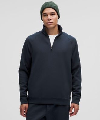 lululemon Smooth Spacer Pullover mit kurzem Reißverschluss für Männer - Größe 2XL in True Navy