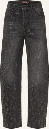 Miss Goodlife Miss Goodlife Mom Jeans Mit Schmucksteinen grau