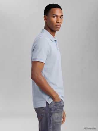 Calvin Klein Poloshirt CALVIN KLEIN SS SLIM REFINED PIQUE POLO, Herren, Gr. XXL, blau (plein air), Jersey, Obermaterial: 95% Baumwolle, 5% Elasthan, slim fit norma