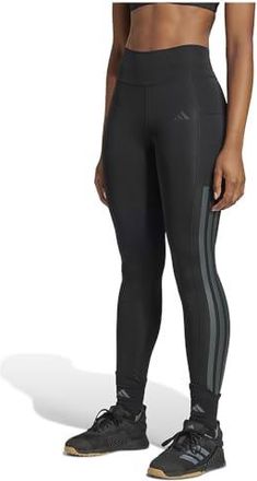 adidas Womens Leggings Longs &agrave; 3 Bandes Optim&eacute;, Black, XL