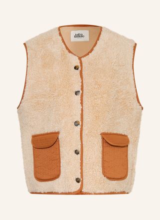 Lollys Laundry Lollys Laundry Kunstfell-Weste Jacell beige