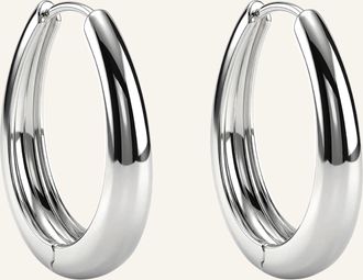 Pompidou Creolen Divine Oval Hoops By Glambou silber