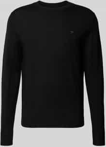 Fynch-Hatton Strickpullover aus Wolle mit Rundhalsausschnitt