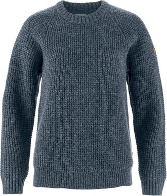 Fj&auml;llr&auml;ven Damen &Ouml;vik Waffle Knit Sweatshirt, Navy, S