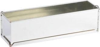 Göbel 119730 Pastetenform lang Uni mit Scharnieren Eisen weiß Boden zerlegbar 40 * 8 cm