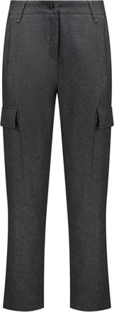 Marella Femme, Pantalons, Gris, Taille: 34 FR Pantalon Cargo Gris Longueur Cheville