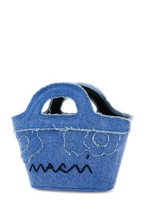 Marni Womens Denim Micro Tropicalia Handbag Cobalt Borse A Mano