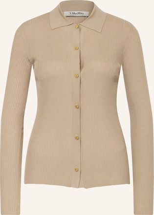 Max Mara Strickjacke Limone beige