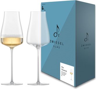 Zwiesel Glas Champagnerglas The Moment (2-er Set), in Handarbeit mundgeblasene Sektgläser mit Moussierpunkt, elegante Tritan-Kristallgläser für Schaumwein (Art.-Nr