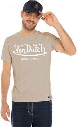 Von Dutch Tee Shirt Homme First, T-Shirt Homme 100% Coton, Regular fit & Col Rond L
