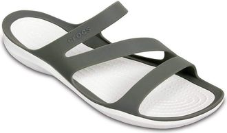 Crocs Herren Swiftwater Sandal W Sandalen, Smoke/White, 33/34 EU