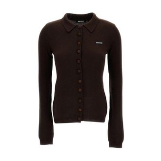 Rotate Strick-Poloshirt-Cardigan - - Knitwear - Damen - Braun - S
