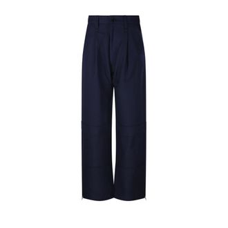 Ami Femme, Pantalons, Bleu, Taille: 38 FR Pantalon Cargo Bleu Marine