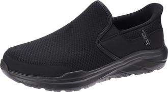 Skechers Herren Equalizer 6.0 Stoaver Sneaker, Black Mesh/Pu, 42.5 EU