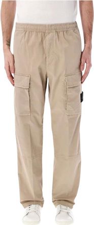 Stone Island Cargo Joggers Coupe D&eacute;contract&eacute;e - Homme - Pantalons - Beige - Taille: W36