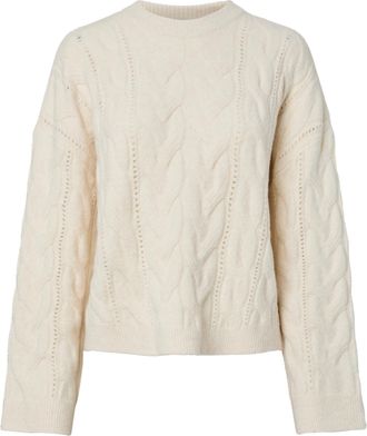 Pieces Pckathy Ls O-Neck Cable Knit Noos Bc