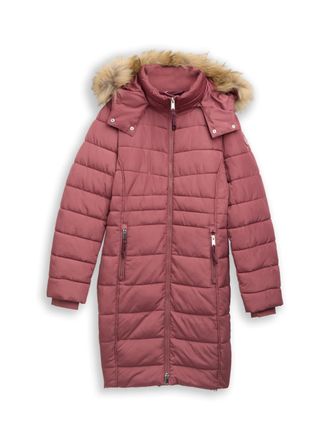 Tom Tailor Damen 1047533 Puffer-Mantel mit Abnehmbarer Kapuze, 10976-Deeply Mauve, M