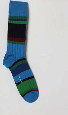Paul Smith Mehrfarbig gestreifte gerippte Socken aus Bio-Baumwolle
