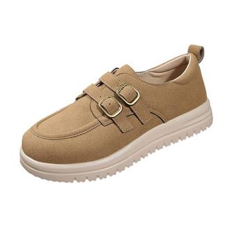 Generic Mocassins d&eacute;contract&eacute;s et confortables pour femme - &Eacute;l&eacute;gants et polyvalents - Boucle ronde - Confortables - Large largeur - Chaussures de marche, de t