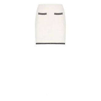 Self Portrait Elfenbeinfarbener Minirock aus Baumwolle - - Skirts - Damen - Beige - L