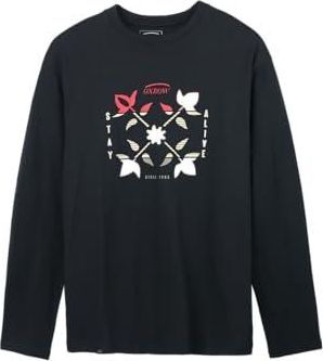 Oxbow Tee-shirt manches longues eco CROSS Hiver 2025 Manches longues, Col rond, Motif sur lavant