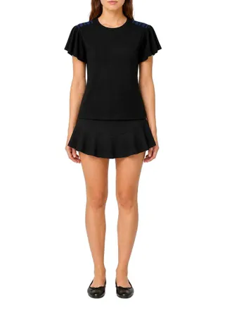 Pinko Womens T-Shirt Cotton Apparel - T-Shirts Black