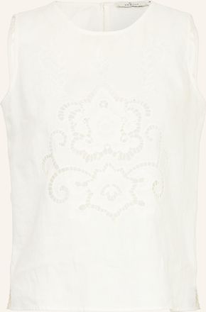 Angoor Angoor Leinentop Cosimo Mit Lochspitze weiss