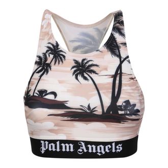 Palm Angels Femme, Tops, Multicolore, Taille: 36 FR Cropped Top avec Logo