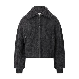 Christophe Lemaire Alpaka Rei&szlig;verschluss-Strickjacke - - Knitwear - Herren - Grau - L