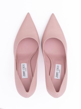 Jimmy Choo London Womens Pink Lizard Printed Leather Love 85 Pumps