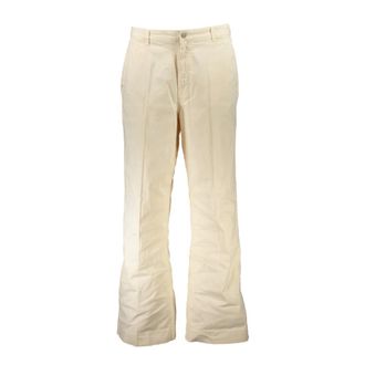 Guess Femme, Pantalons, Beige, Taille: W31 L32 Pantalon Beige &agrave; Jambes Larges avec Logo