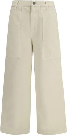 Moncler Femme, Jeans, Beige, Taille: 36 FR Pantalon D&eacute;contract&eacute; en Coton